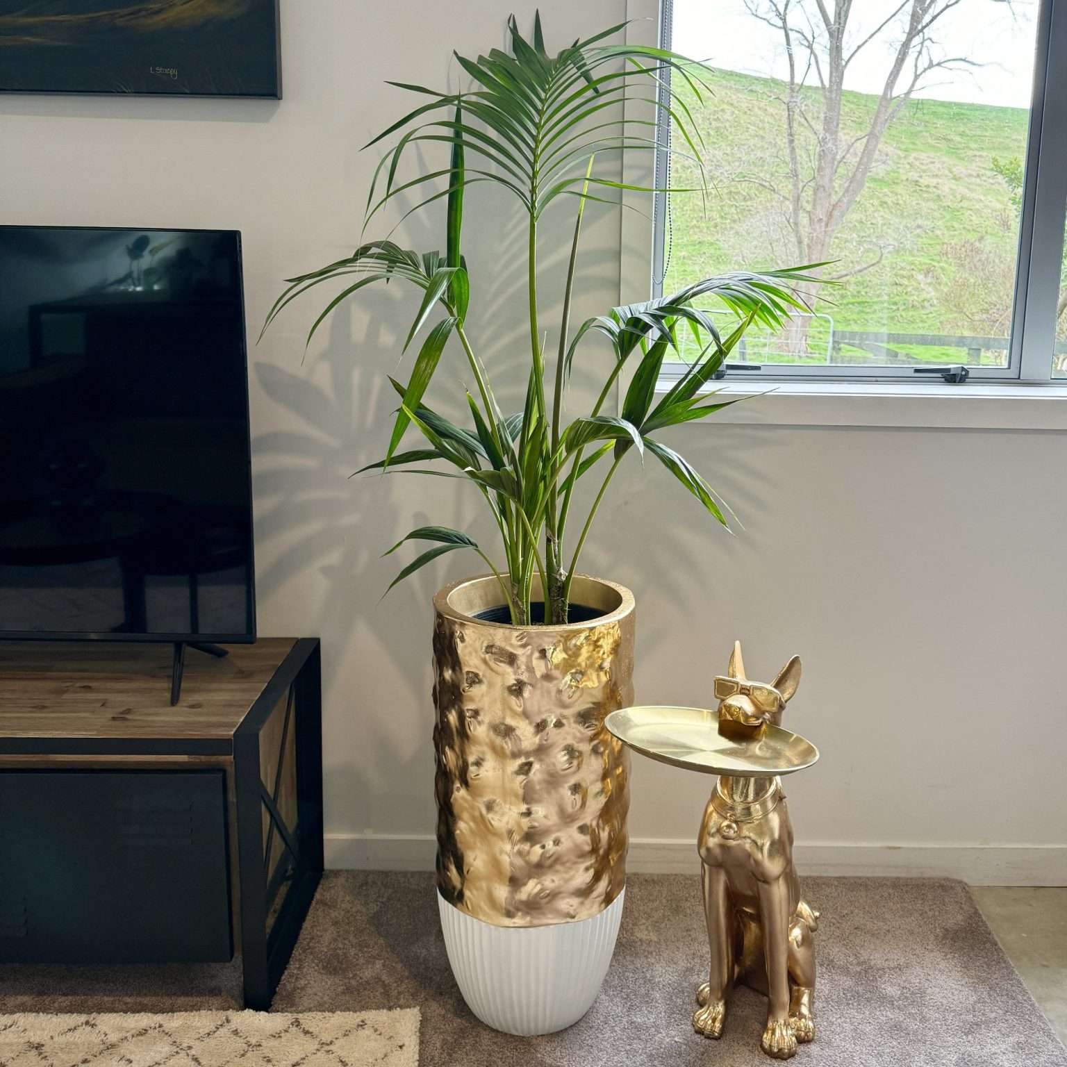 Gold & White Venus Planter - Plant & Pot NZ