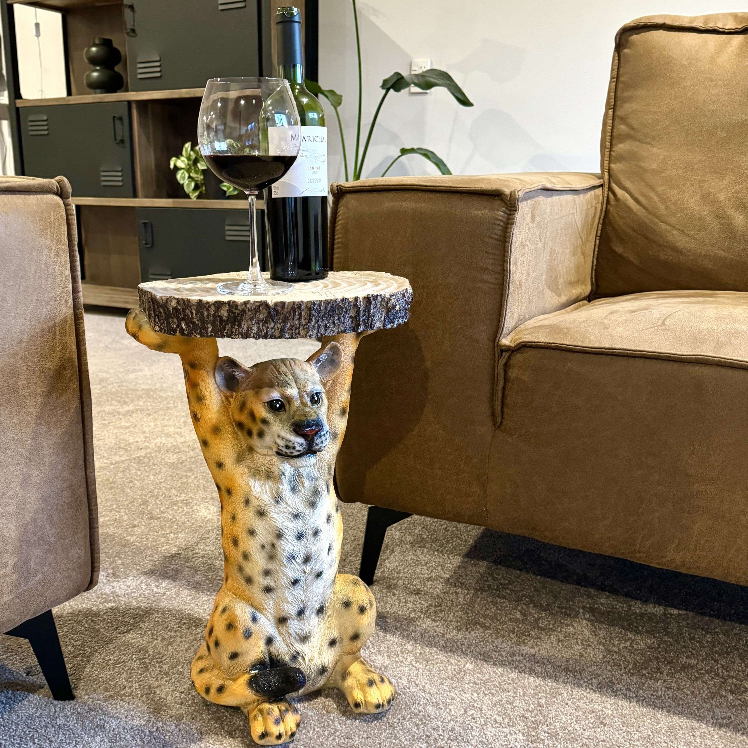 Amazing Leopard Side Table - Plant & Pot NZ